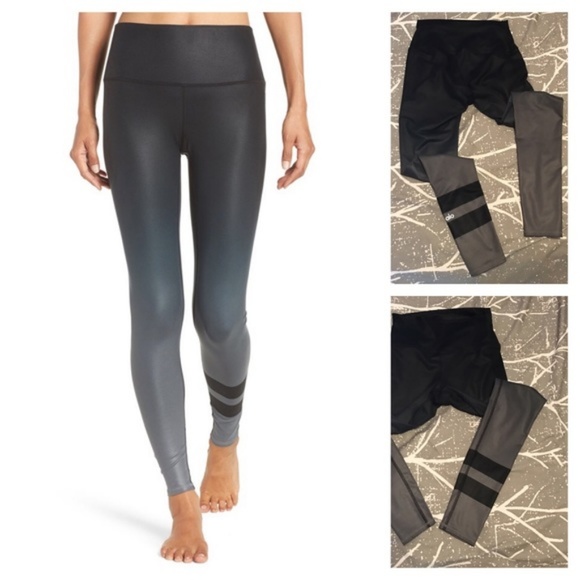 ALO Yoga | Pants & Jumpsuits | Alo Yoga Gradient Ombre Black Gray ...
